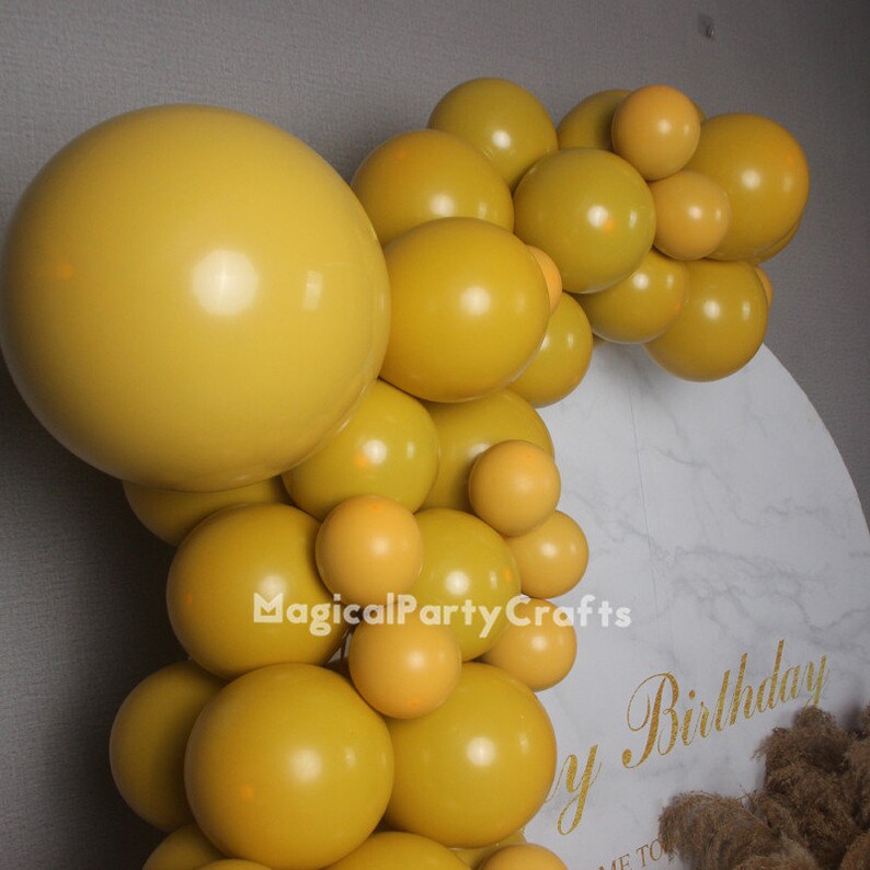 134pcs Double Ginger Balloon Garland Kit Yellow Latex Balloon - Etsy