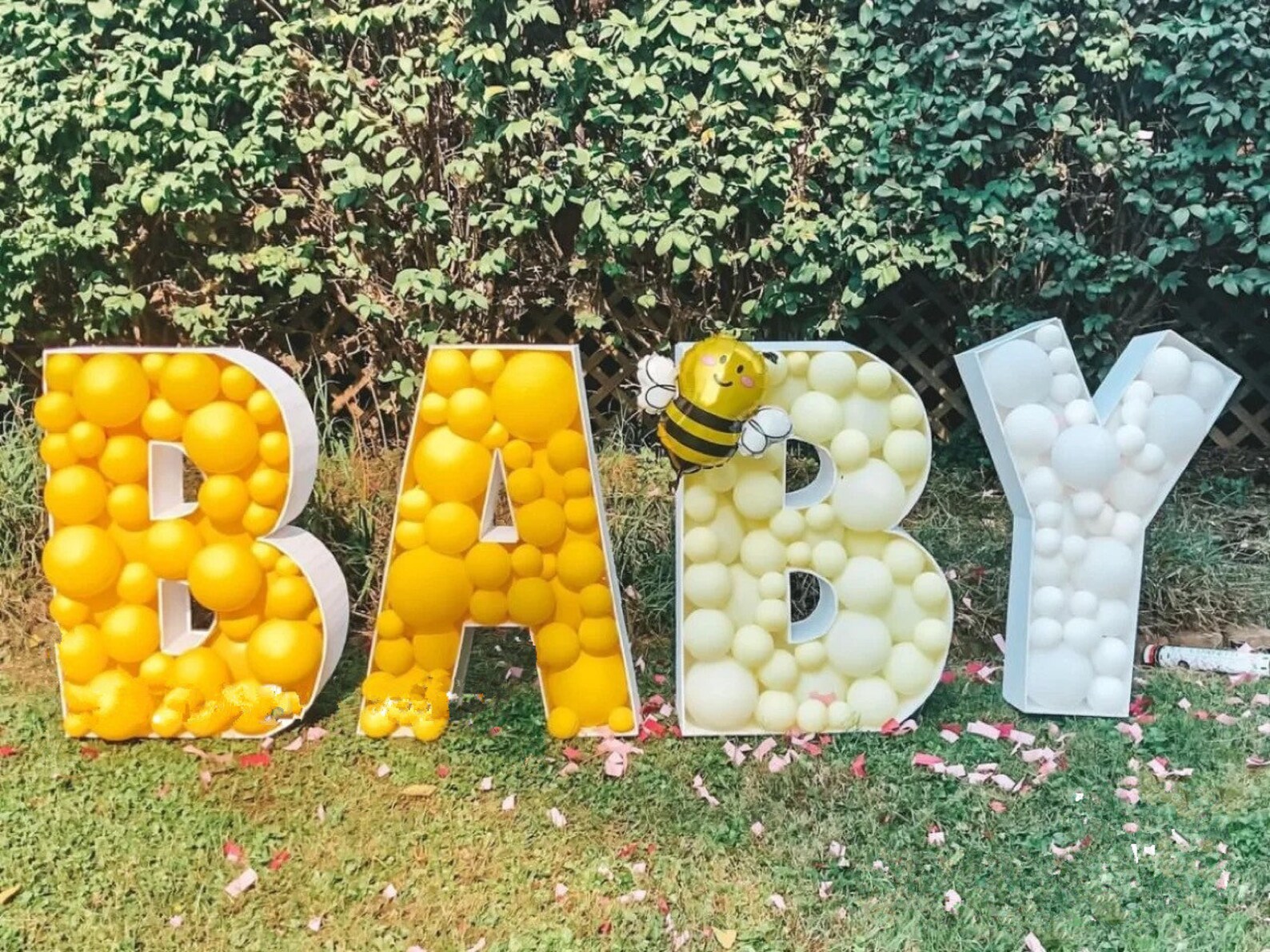 PRE-CUT Mosaic Letter Balloon Frame Gaint A-Z Foam Board Balloon Kits ...