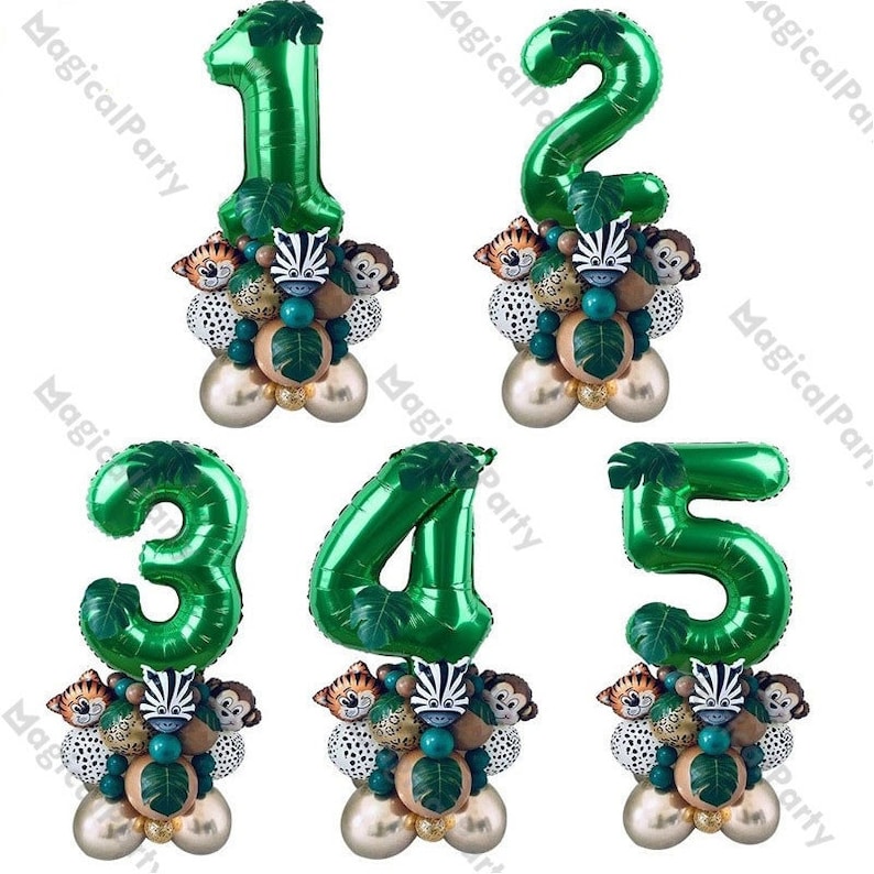 DIY Large 55 Safari Birthday Balloon Sculpture Cute - Etsy