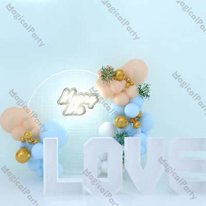 PRE-CUT Mosaic Letter Balloon Frame Gaint A-Z Foam Board Balloon Kits ...