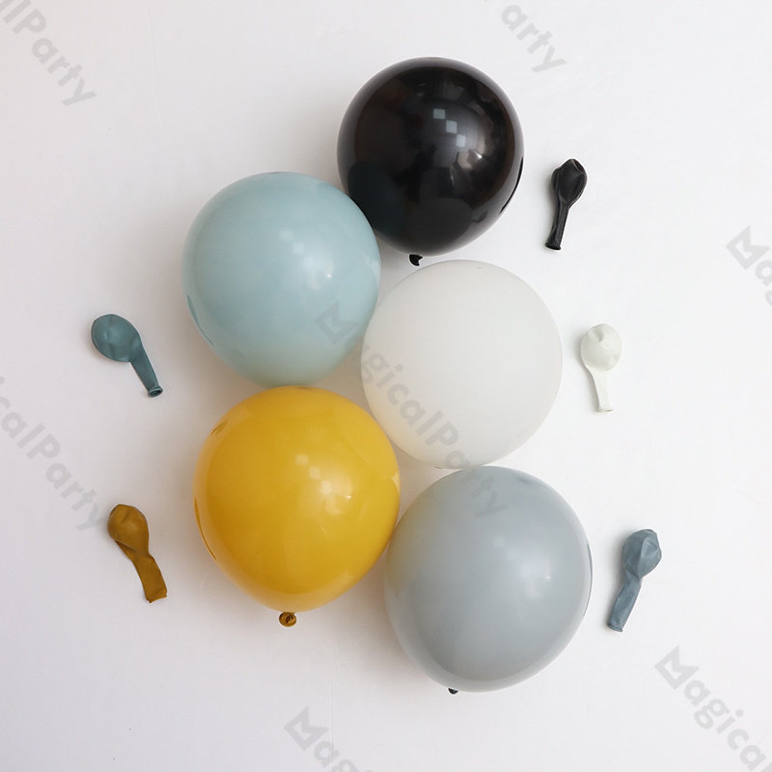 Engineering Vehicle Theme Birthday Balloons Blue Black Grey Yellow ...