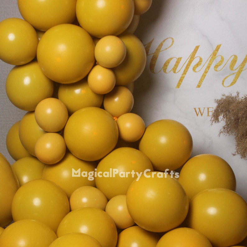 134pcs Double Ginger Balloon Garland Kit Yellow Latex Balloon - Etsy