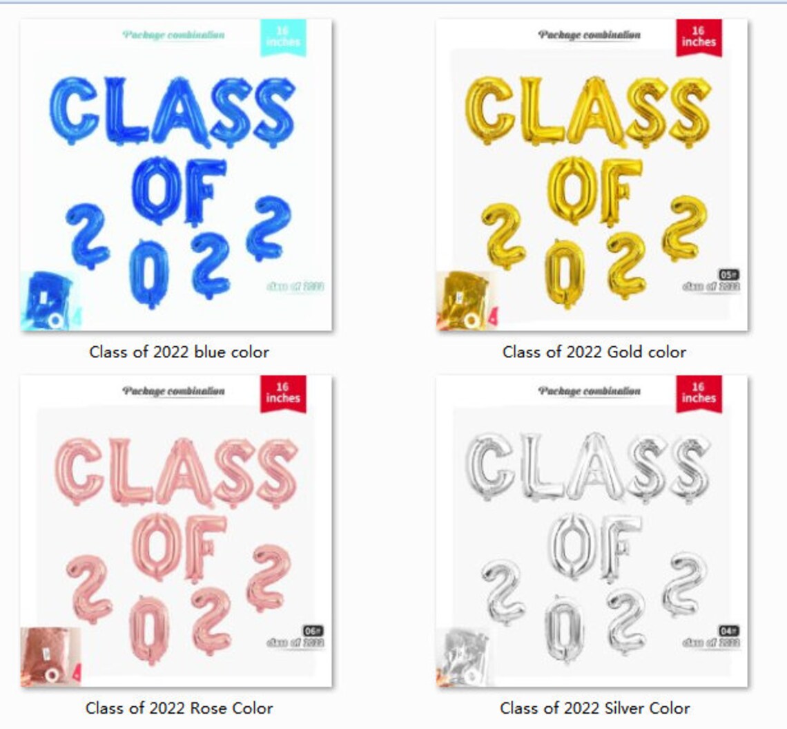 2022 Graduation Balloon Arch Blue/white/gold Sparkle Foil - Etsy