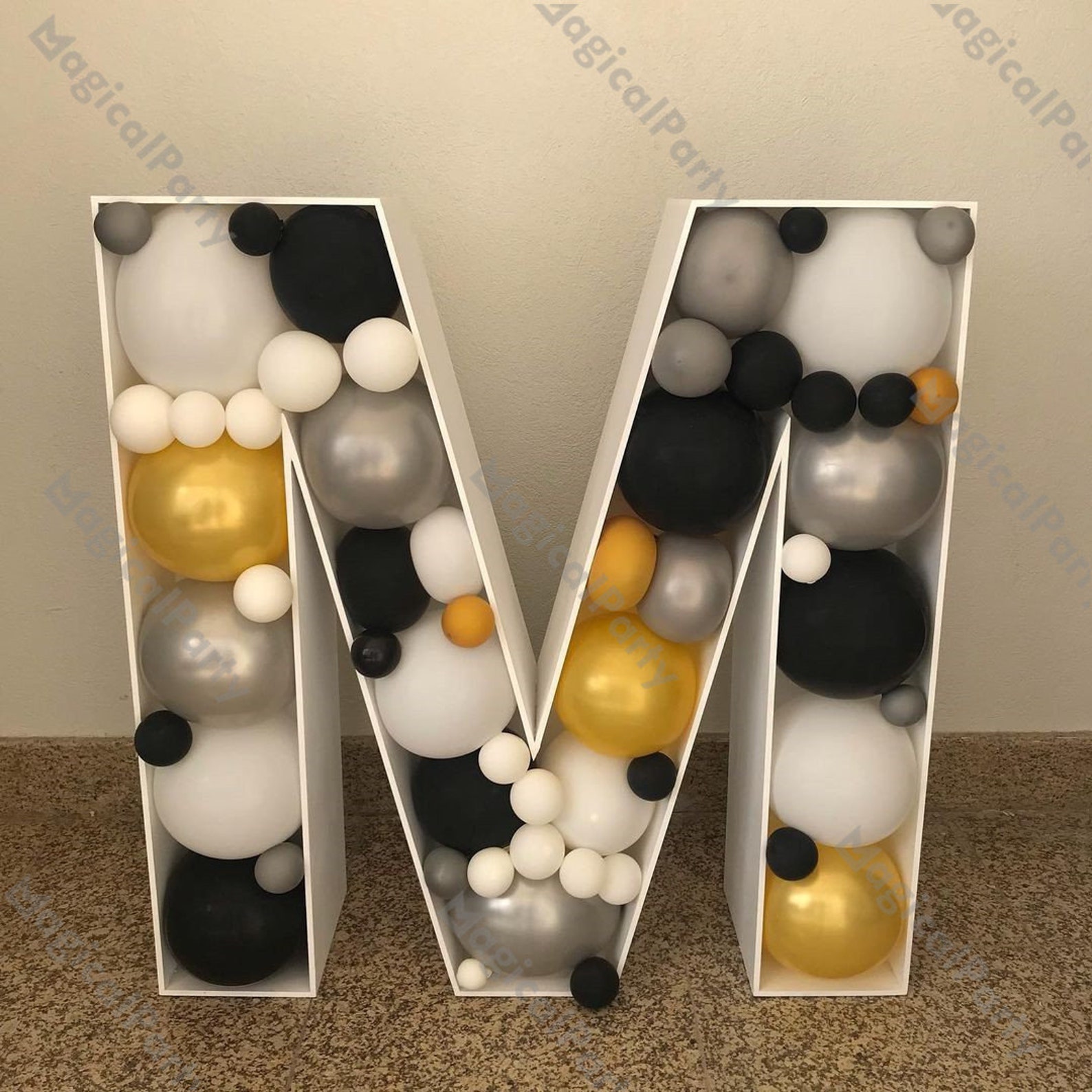 PRE-CUT Mosaic Letter Balloon Frame Gaint A-Z Foam Board Balloon Kits ...