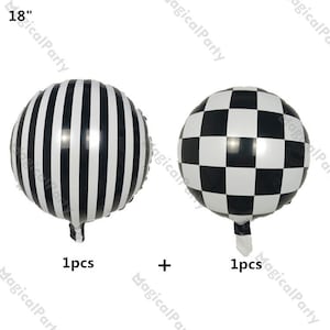Retro Race Car Themed Black Number Balloon 16"/32"/40" DIY Birthday F1 ...