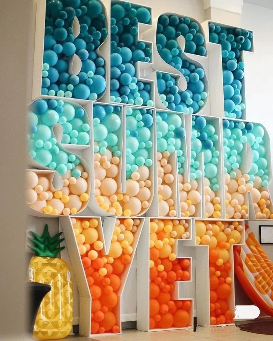 PRE-CUT Mosaic Letter Balloon Frame Gaint A-Z Foam Board Balloon Kits ...