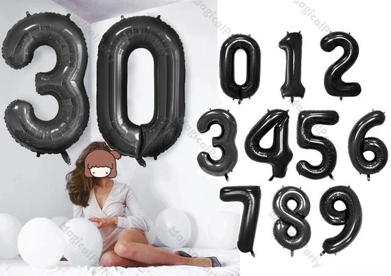 40 Inch Black Large Numbers Balloons Number 1 Digit 1 Helium Balloons foil Mylar Big Number Balloons for Birthday Party Supplies Decorations Etsy UK