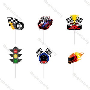 Race Car Theme Birthday Cake Topper, Racing Happy Birthday 2nd Two Fast ...