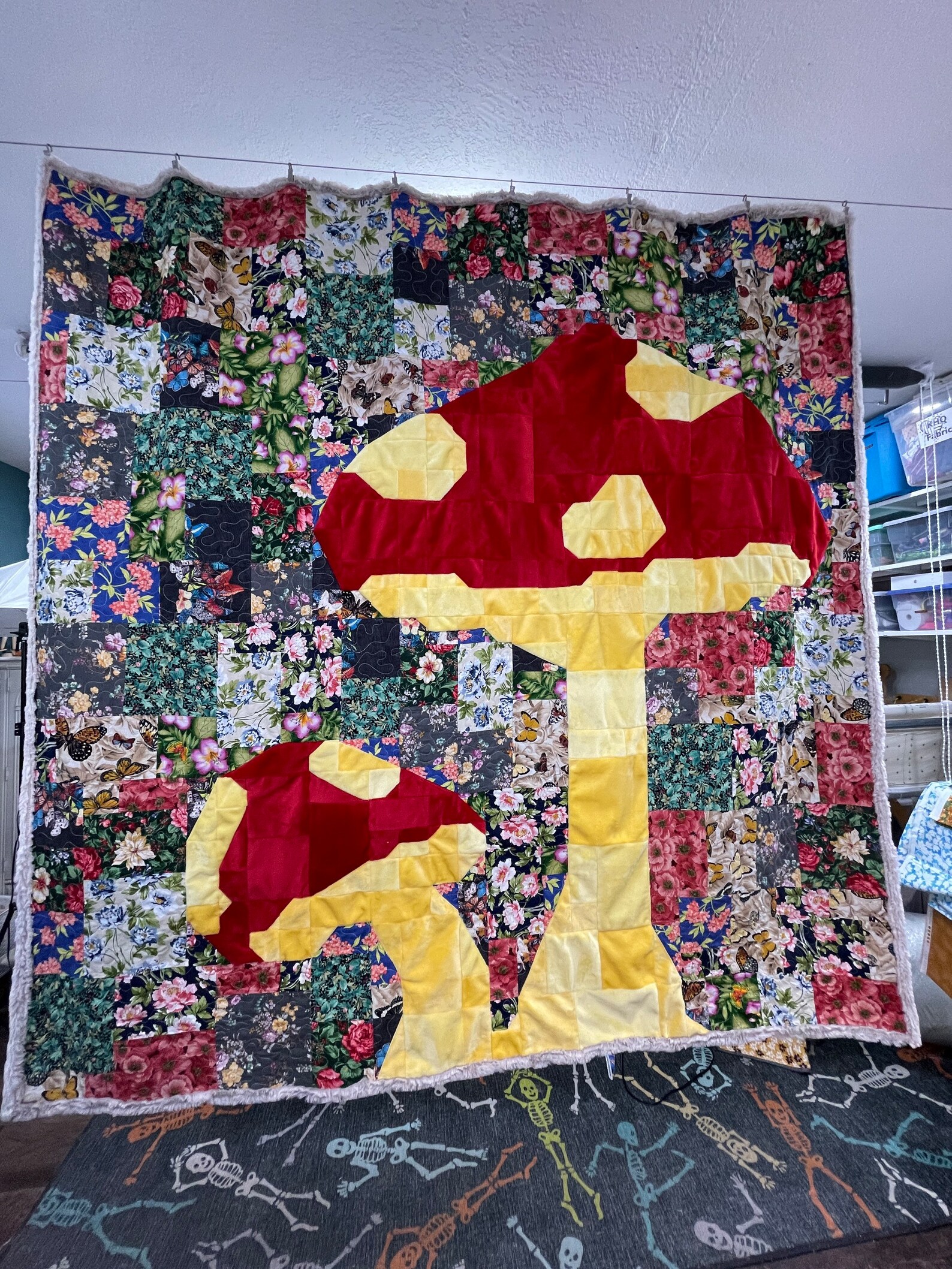 Mushie Throw Patchwork Mushroom Quilt Pattern PDF Download - Etsy