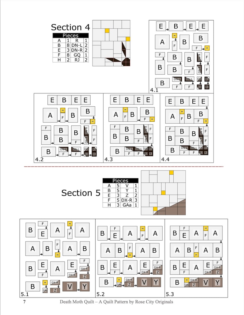 Death Moth Patchwork Quilt Pattern PDF Download - Etsy