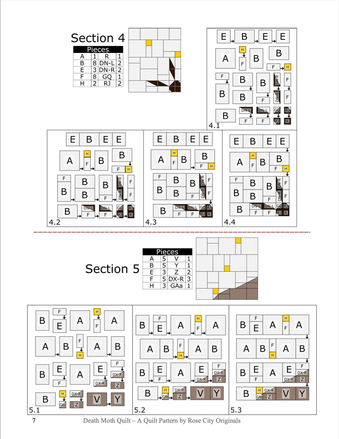Death Moth Patchwork Quilt Pattern Printed Pattern - Etsy