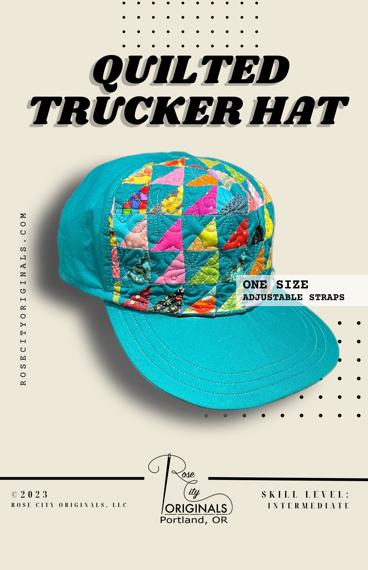 Quilted Trucker Hat Digital PDF Pattern Make Your Own Hat - Etsy