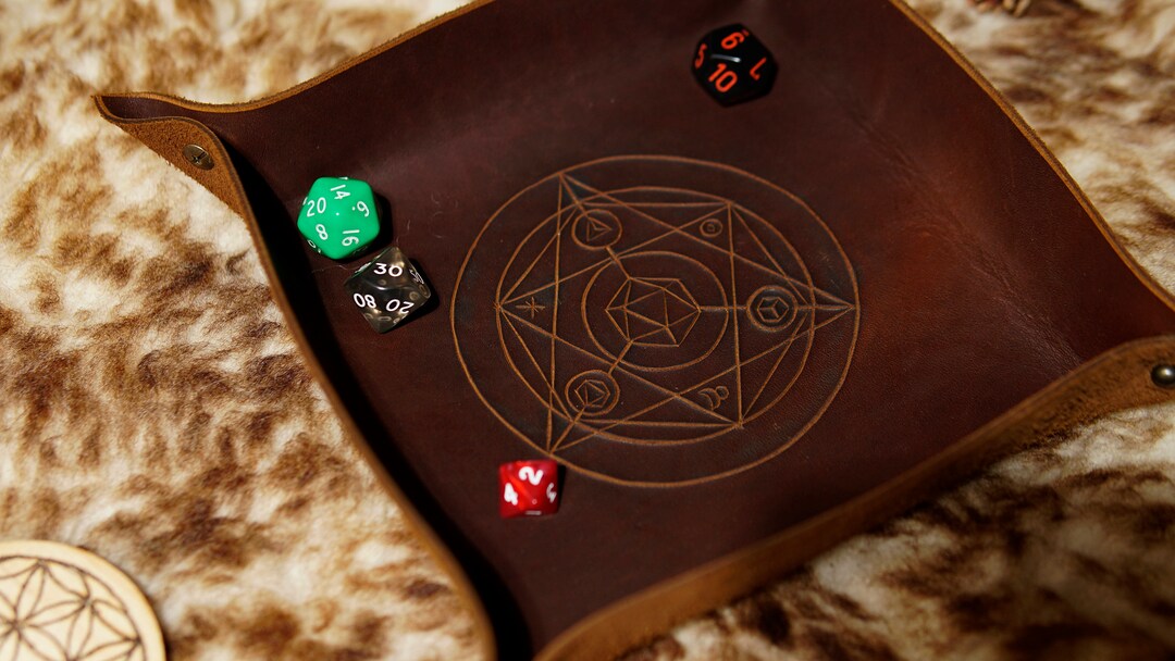 Custom Leather Valet Dice Tray Catch All Dice Roller Table - Etsy