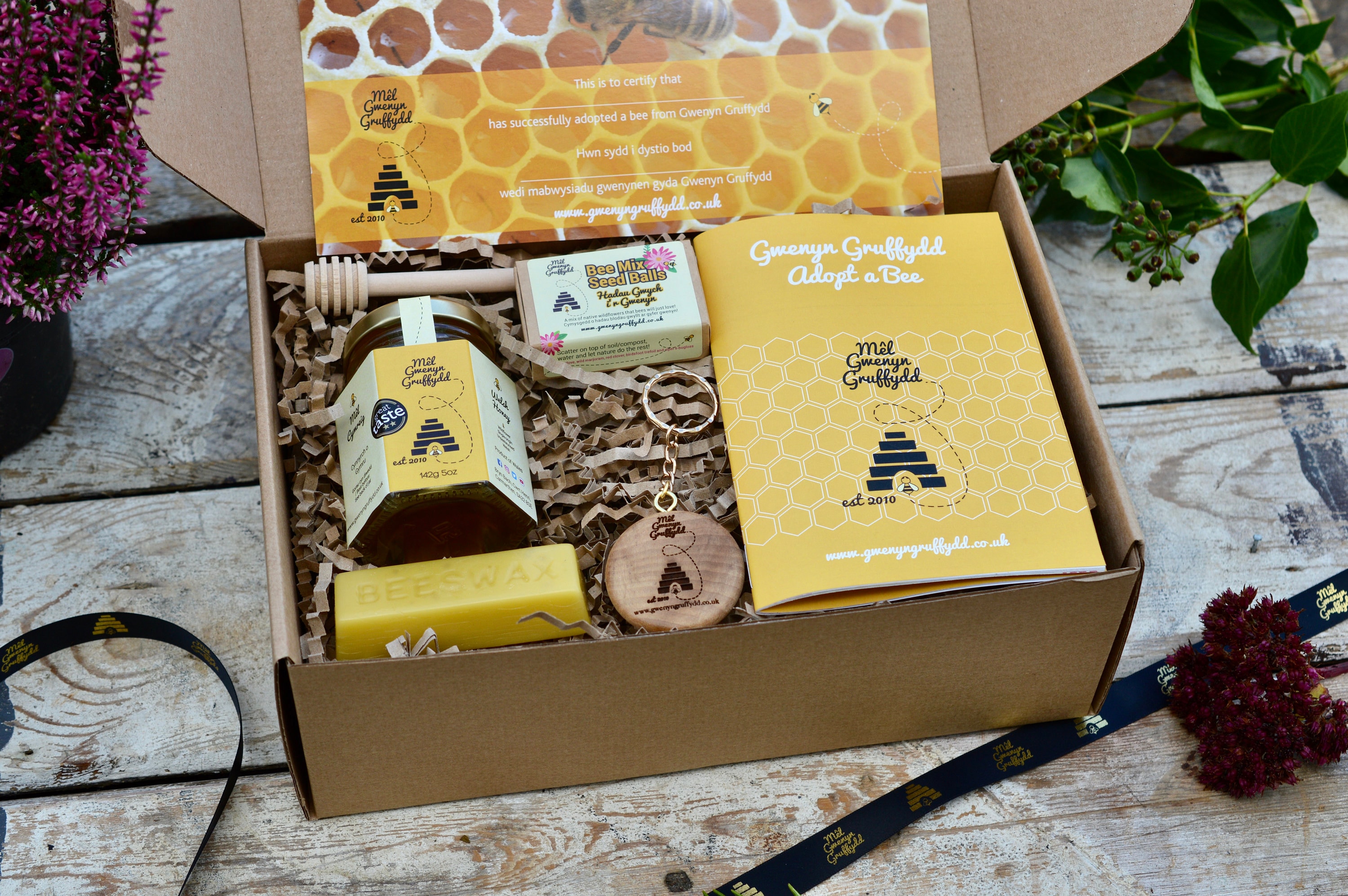 Adopt a Worker Honeybee Bee Pack Gift Set With Honey Wildflower Seeds ...
