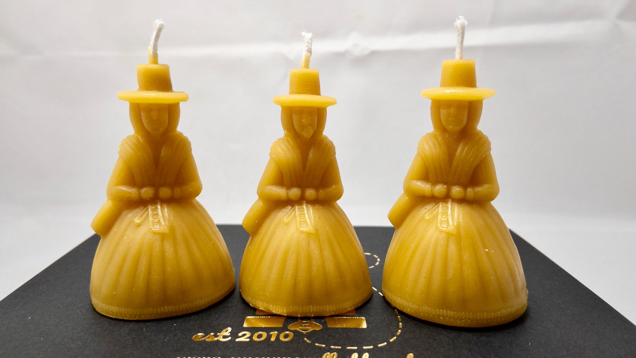 Welsh Lady Beeswax Candles | Traditional Costume | Boxed Gift Set of 3 ...