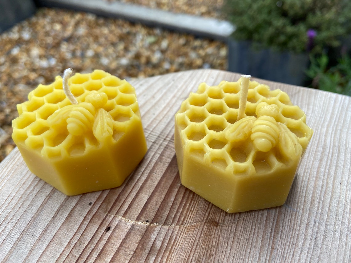 Small Welsh Wildflower Honey and Beeswax Candle Hamper Gift - Etsy