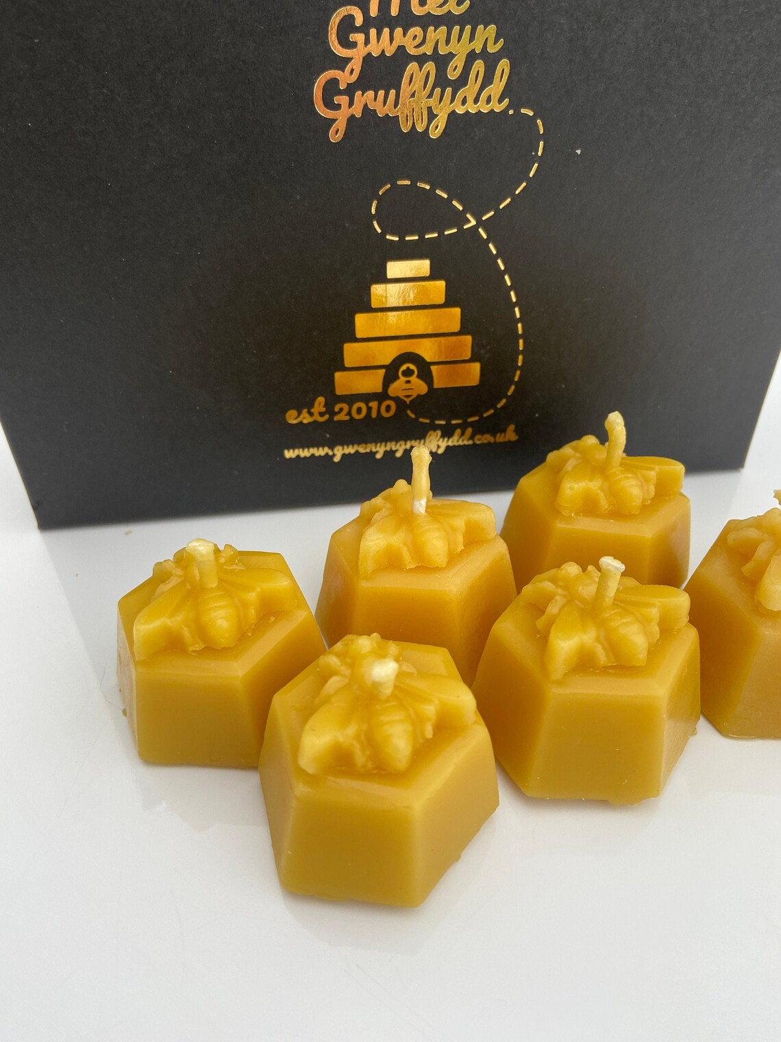 Luxury Set of 6 100% Natural Pure Welsh Beeswax Hexagon Bee - Etsy UK