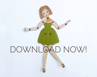 Jointed paper doll | Etsy