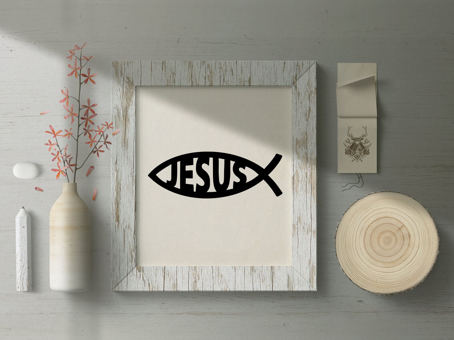 Jesus Svg, Jesus Fish Symbol SVG, Ichthus Svg, Christian SVG, Faith Svg ...