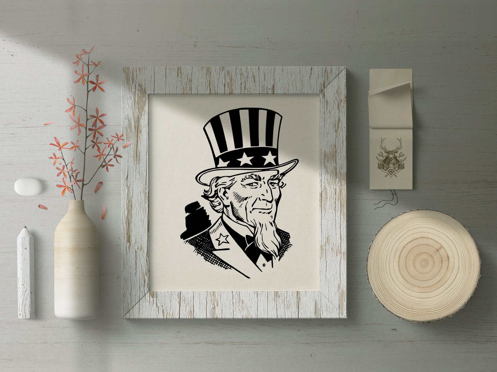 Uncle Sam Svg, Vintage Uncle Sam Drawing Svg, American Icon Svg ...
