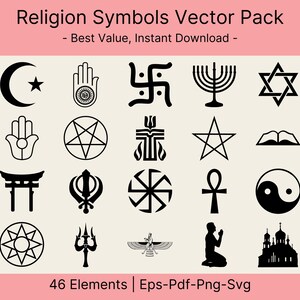Religious SVG Bundle, 46 Spiritual Emblems Svg, Christian Svg ...