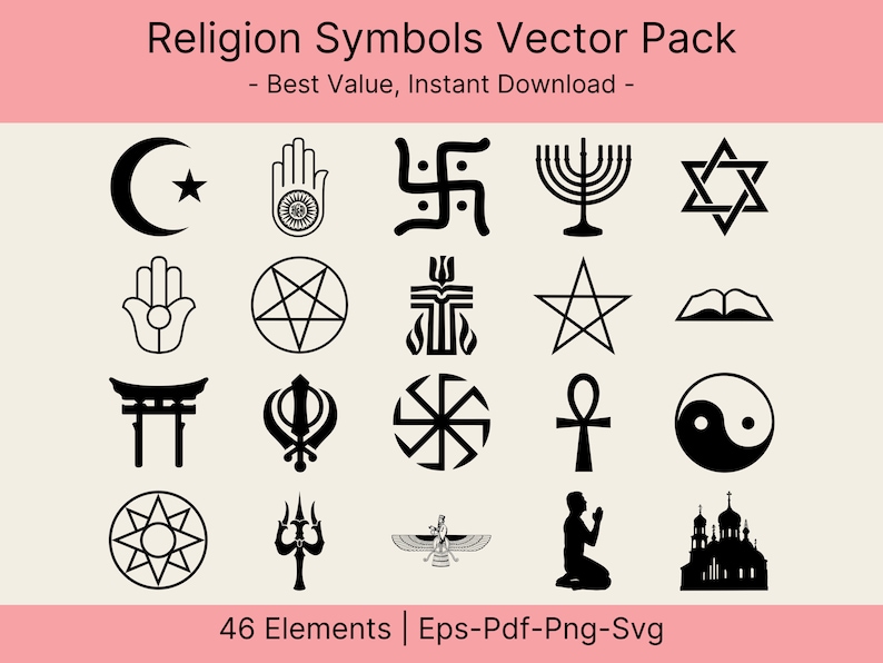 Religious SVG Bundle, 46 Spiritual Emblems Svg, Christian Svg ...
