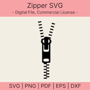 Zipper SVG File, Zipper Png Design, Zipper SVG, Vector Cut File for ...