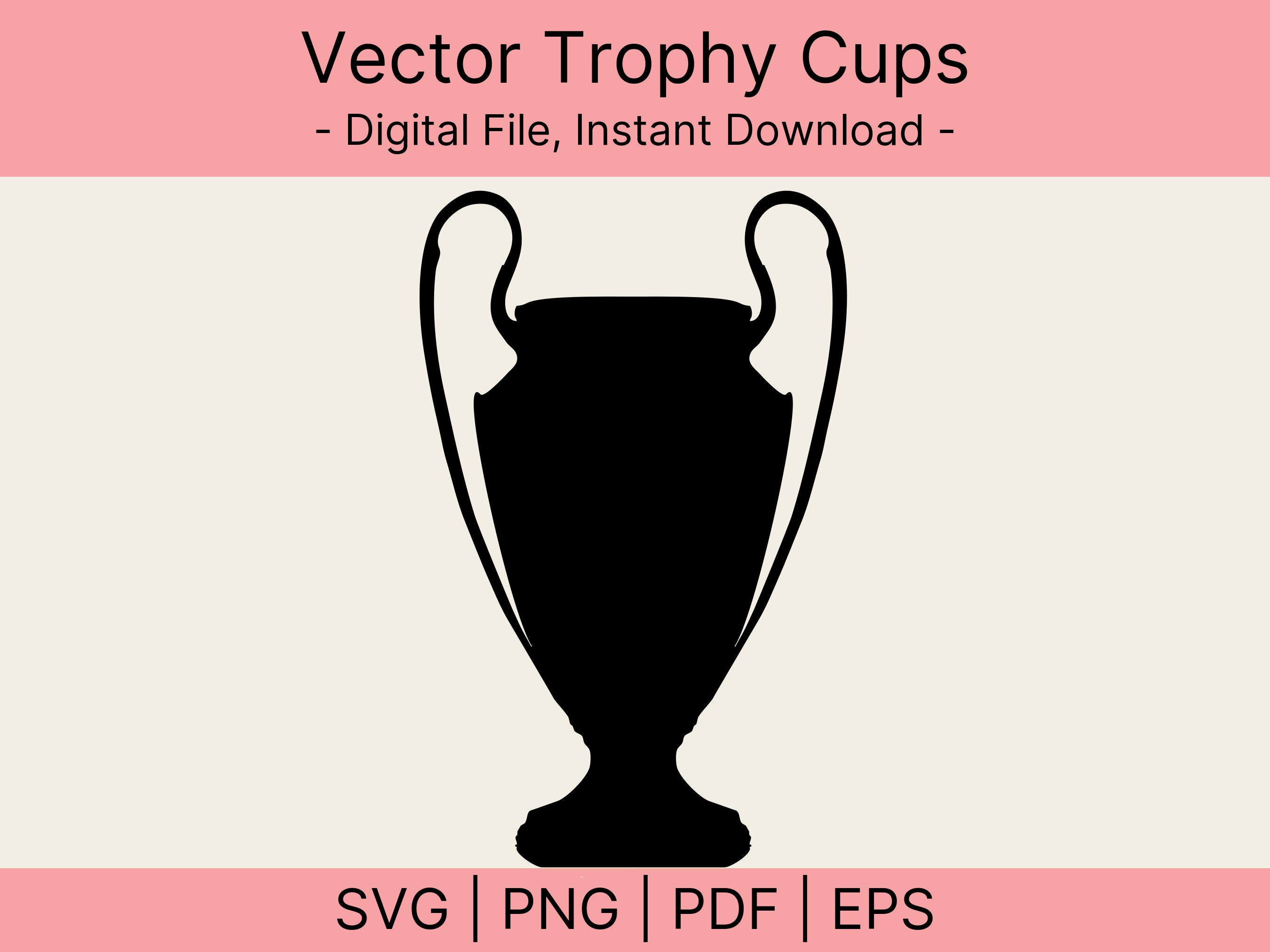 Trophies Cup Bundle, Award Icons, Medals Svg, Trophy Svg, Vector Cut ...