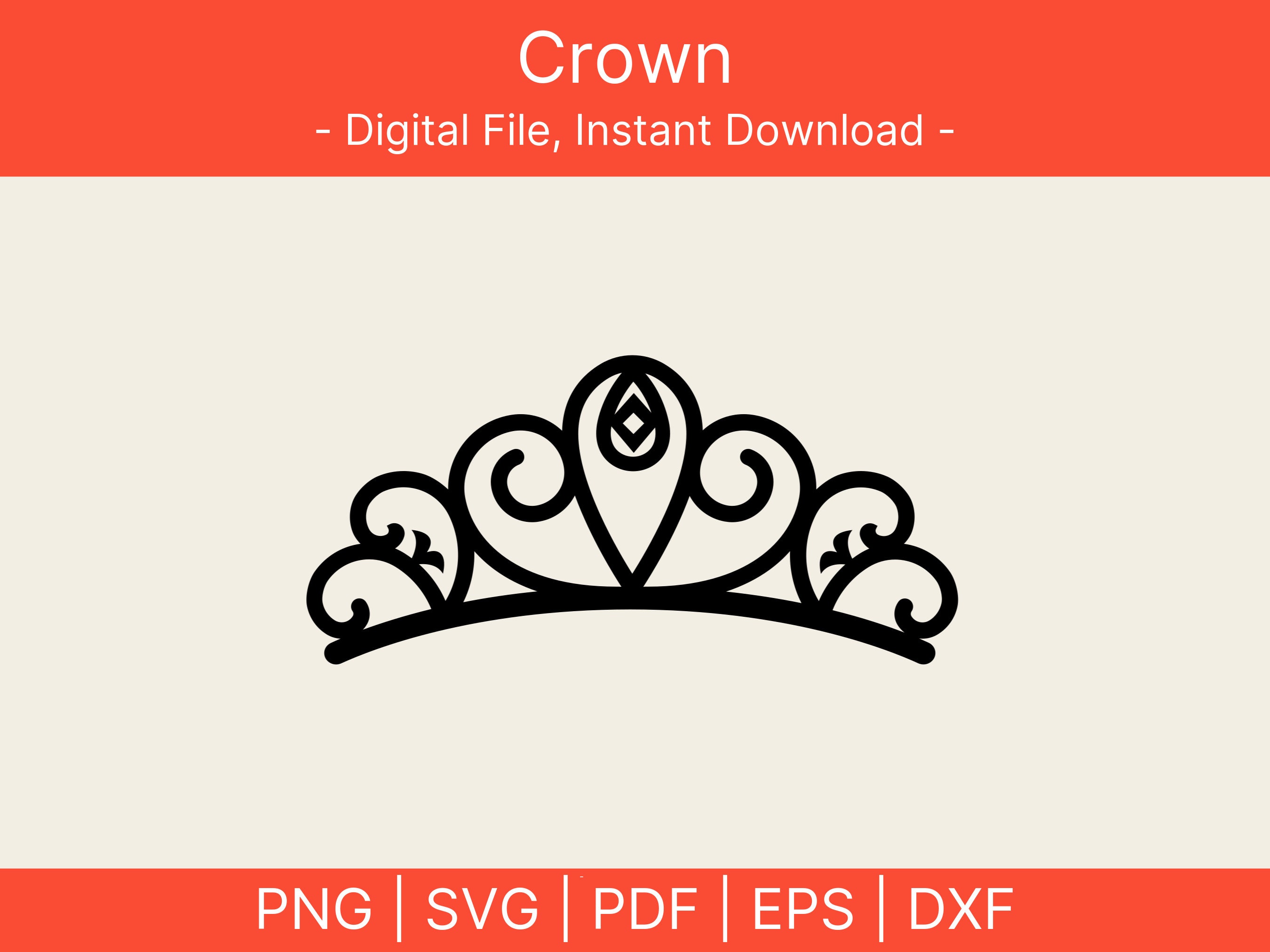 Royal Crown SVG Bundle, Princess Tiara SVG, King Crown, Queen Crown ...