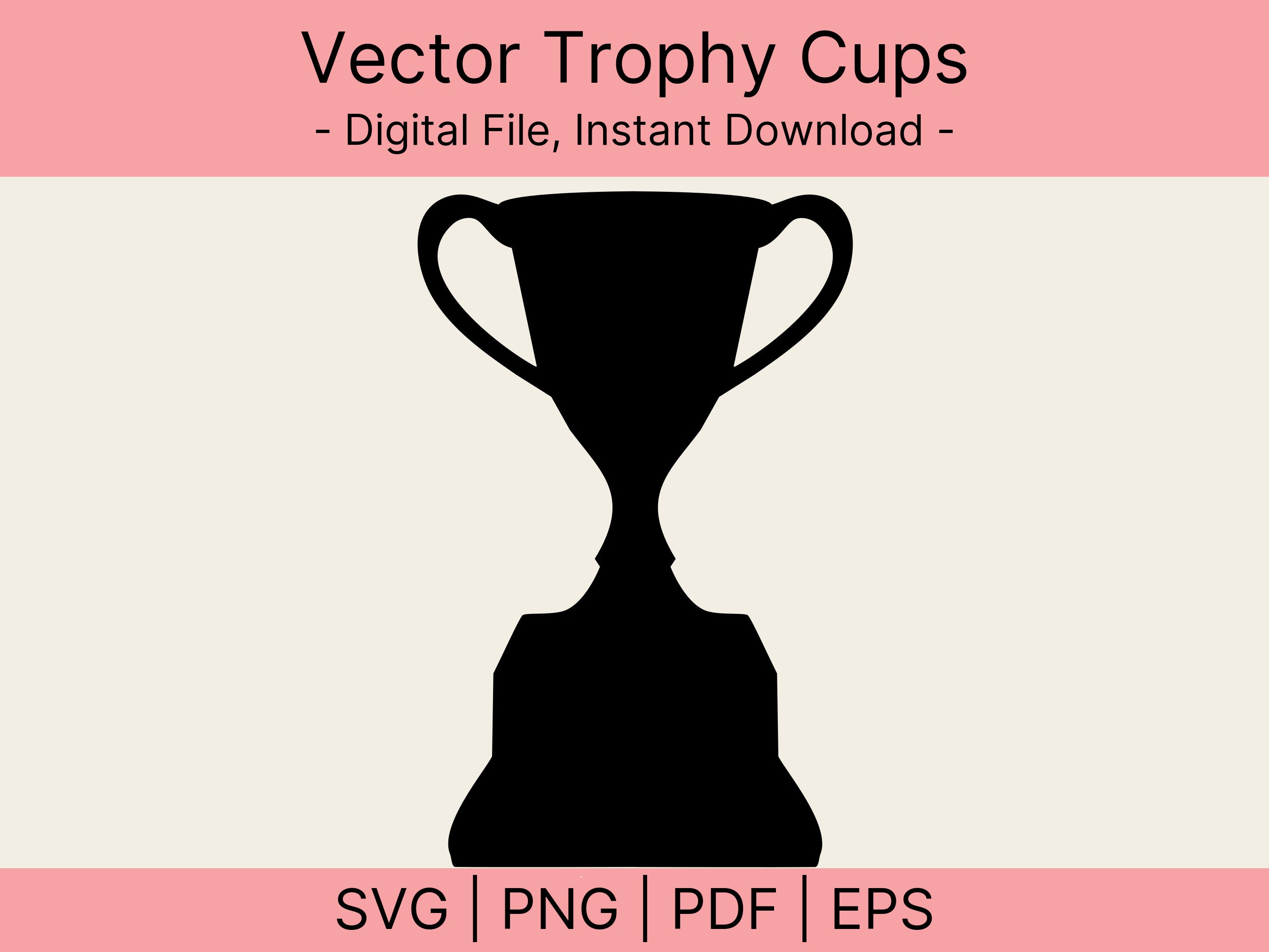 Trophies Cup Bundle, Award Icons, Medals Svg, Trophy Svg, Vector Cut ...