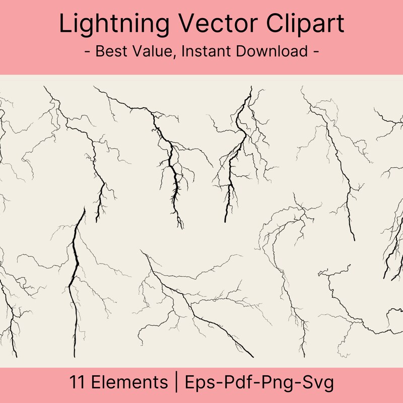 Lightning Svg - Etsy