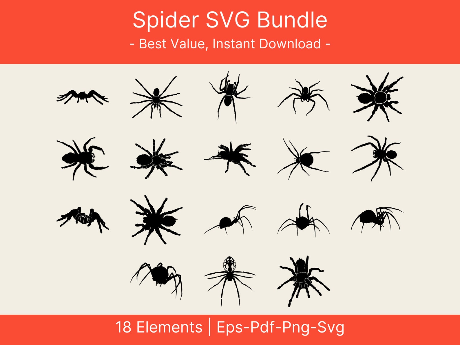 Spider SVG Bundle Spider SVG Halloween Svg Insect Svg Png - Etsy