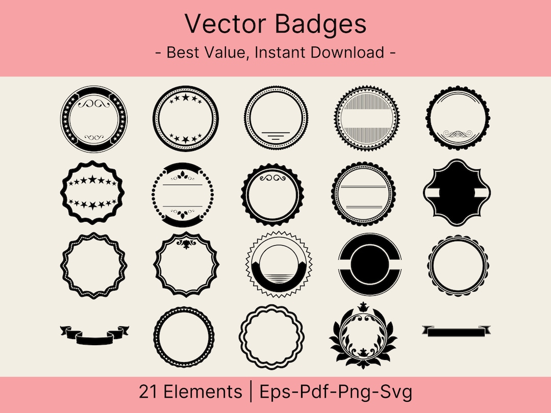 Badges SVG, Badge Vector Clipart, Svg Badges, Vector Eps Stamps, PNG ...