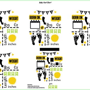 Baby Birth Announcement Bundle - SVG - DXF - EPS - Baby Stats - Metric ...