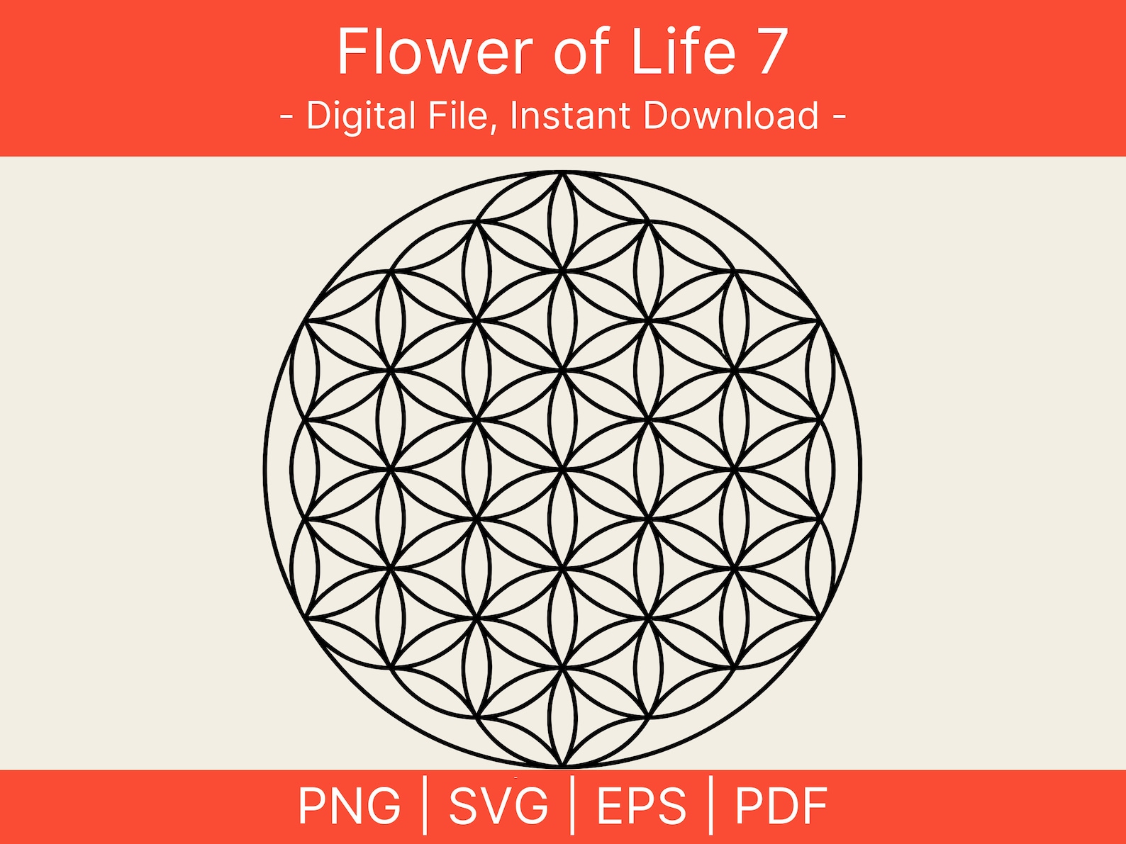 Flower of Life Vector, Sacred Geometry Png, Seed of Life Svg, Tree of ...