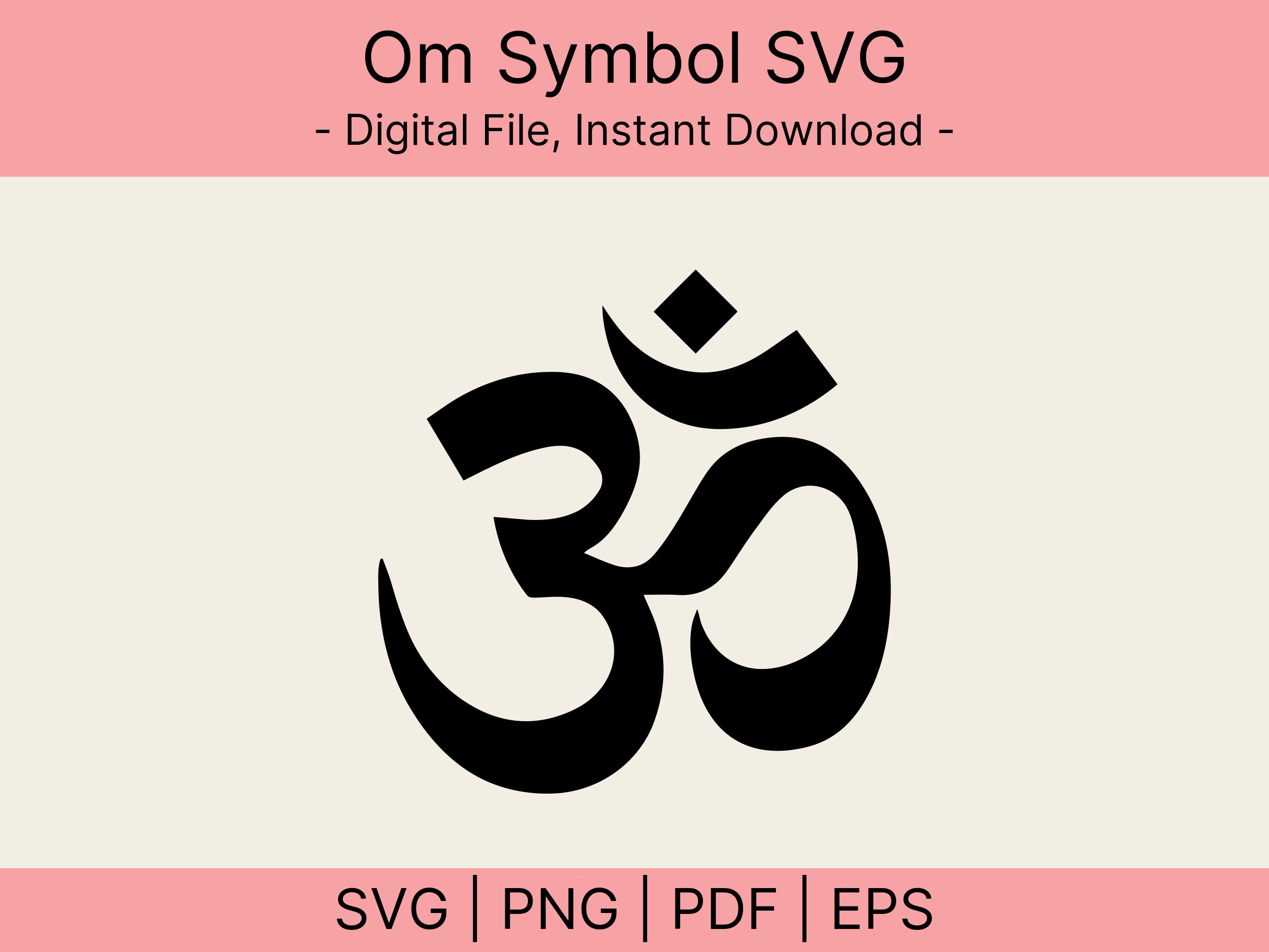 Om Svg, Ohm Svg, Mantra Svg, Meditation Svg, Namaste Svg, Vector Cut ...