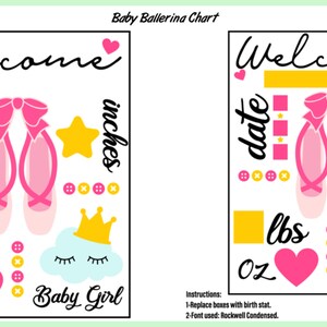 Baby Birth Announcement Bundle - SVG - DXF - EPS - Baby Stats - Metric ...