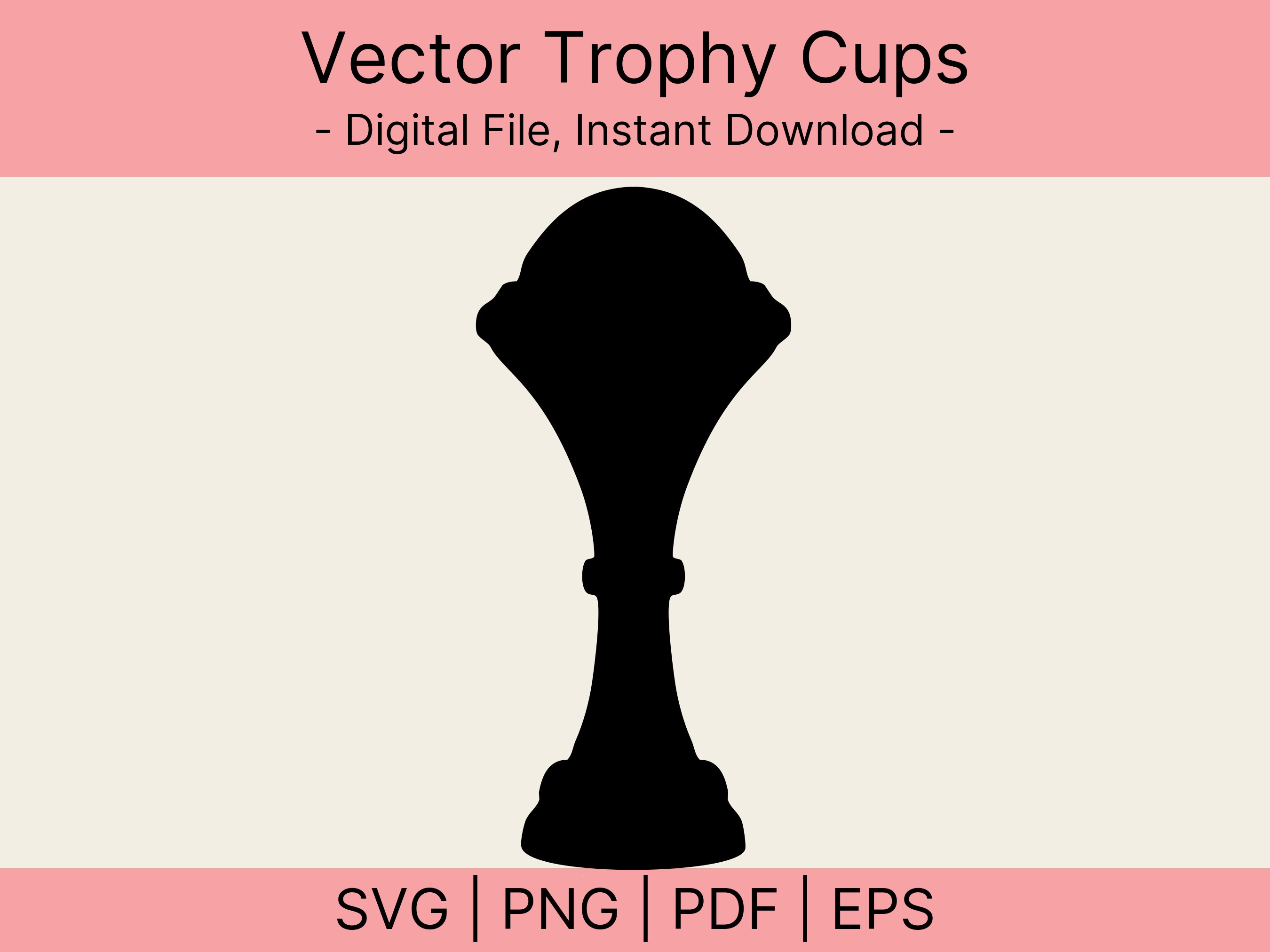 Trophies Cup Bundle, Award Icons, Medals Svg, Trophy Svg, Vector Cut ...