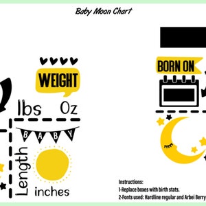 Baby Birth Announcement Bundle - SVG - DXF - EPS - Baby Stats - Metric ...