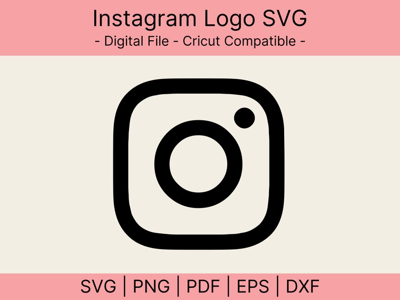 Instagram Logo SVG File for Cricut, Silhouette (digital Download) - Etsy