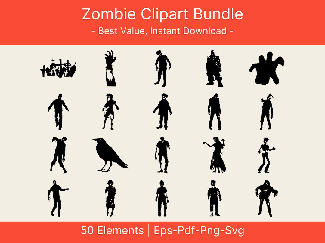 Halloween SVG Bundle - Zombies, Skulls, Ghosts, Pumpkins + More ...