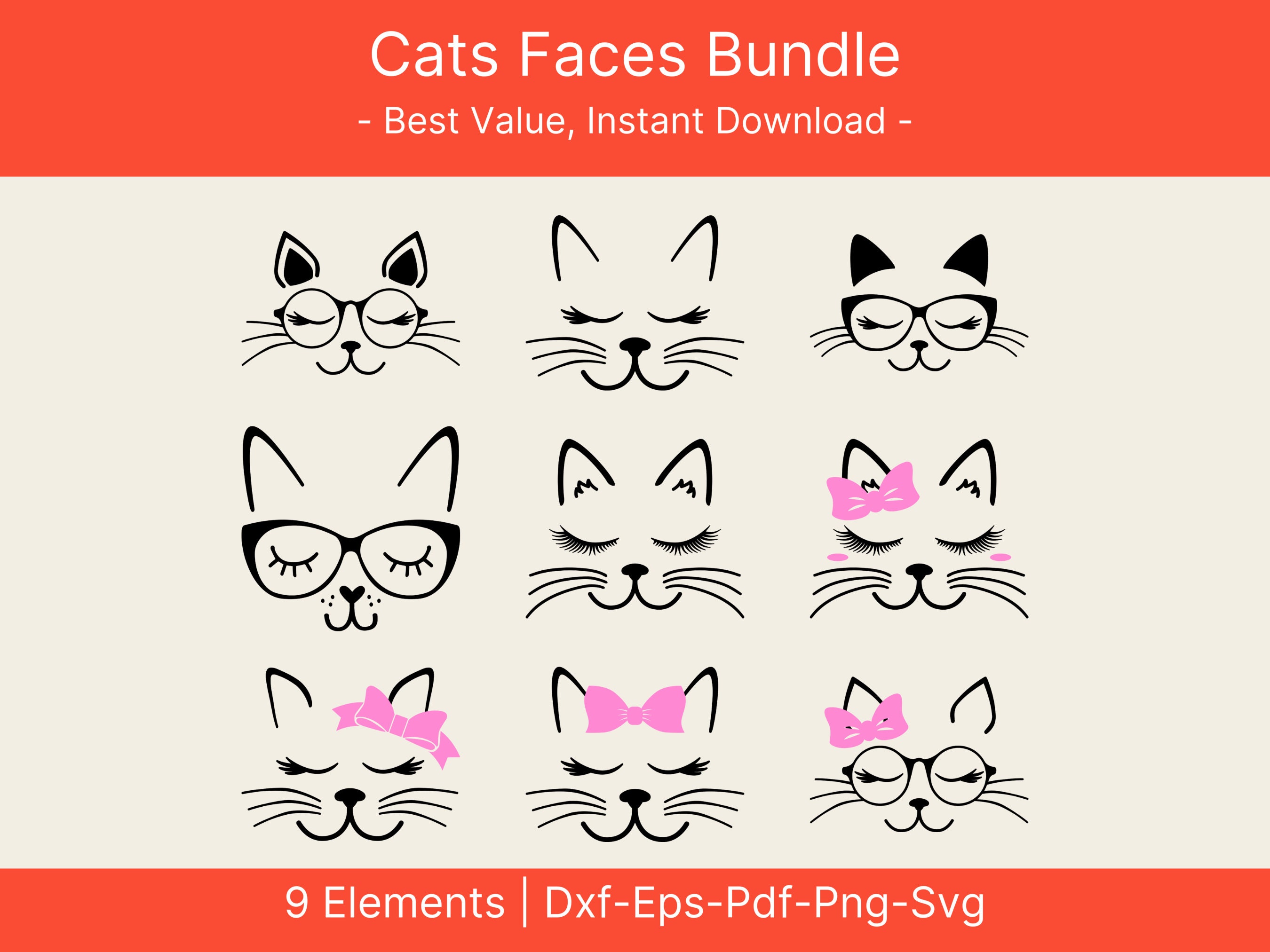 Cat Svg, Cute Cat Face Svg, Crazy Cat Lady, Funny Cat Png, Vector Cut ...