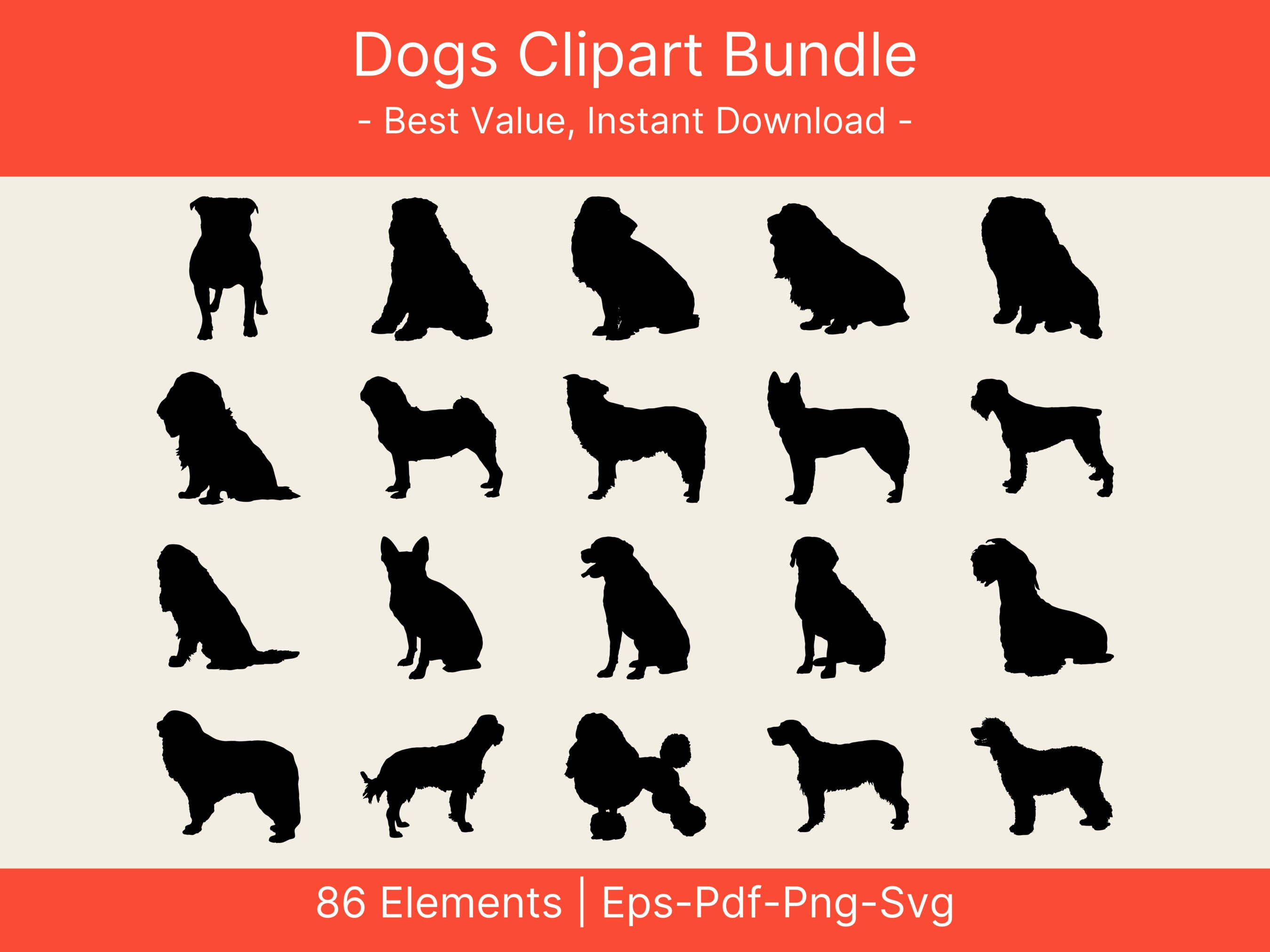 Dog SVG Bundle Dog for Cutting Machines SVG Files Clipart - Etsy