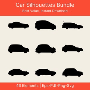 Car Silhouette SVG, Retro Car Silhouette, Car Silhouette Svg, Car ...