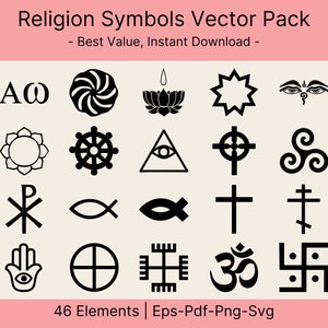 Religious SVG Bundle, 46 Spiritual Emblems Svg, Christian Svg ...