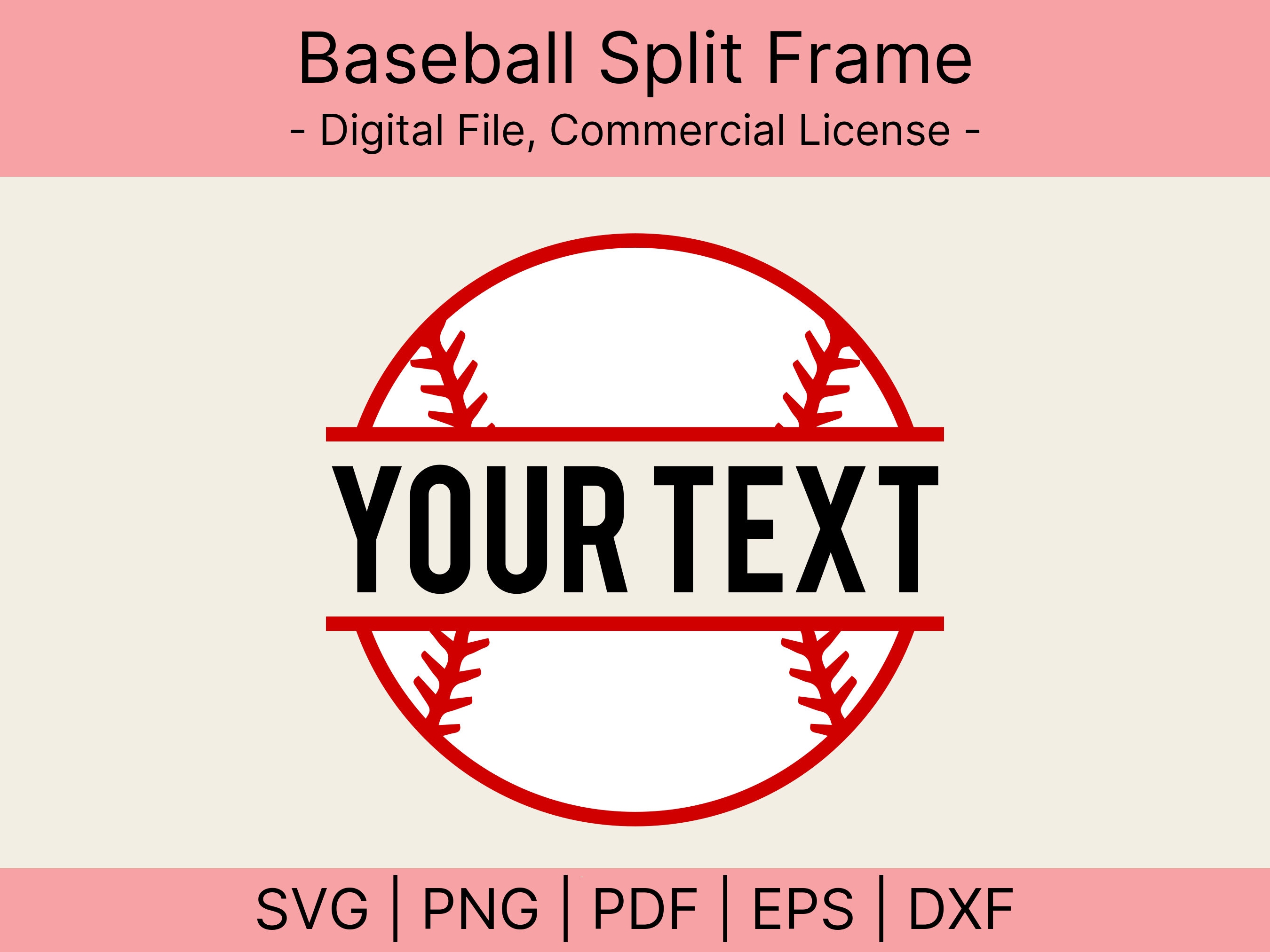 Baseball Split Frame Svg, Baseball Svg, Vector Cut File for Cricut ...