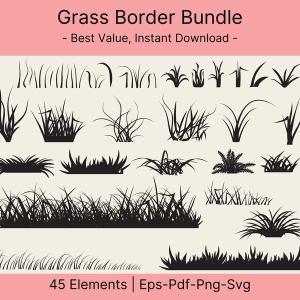 Grass Svg - Etsy