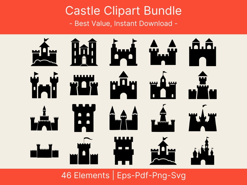 Castle SVG Bundle, Castle SVG, Castle Png, Cut Files for Cricut ...