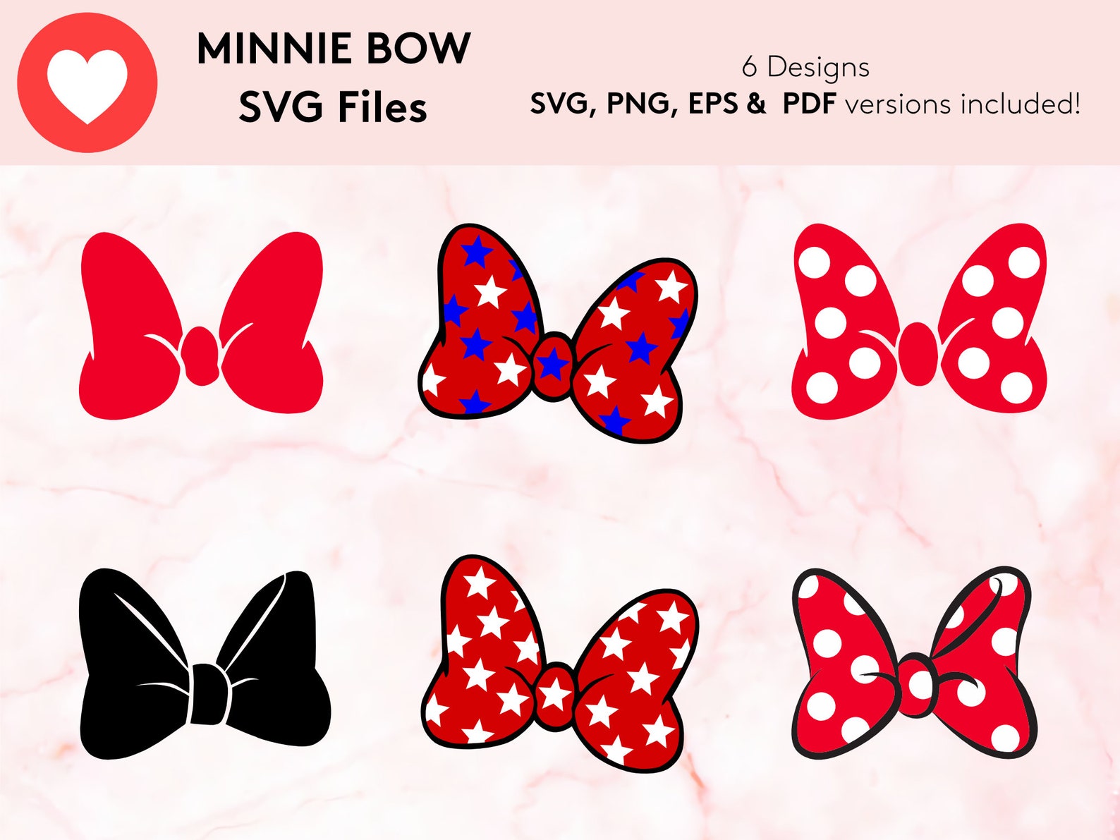 Minnie Bow Svg, Bow Svg, Png Bundle for Cricut, Minnie Bow Silhouette ...