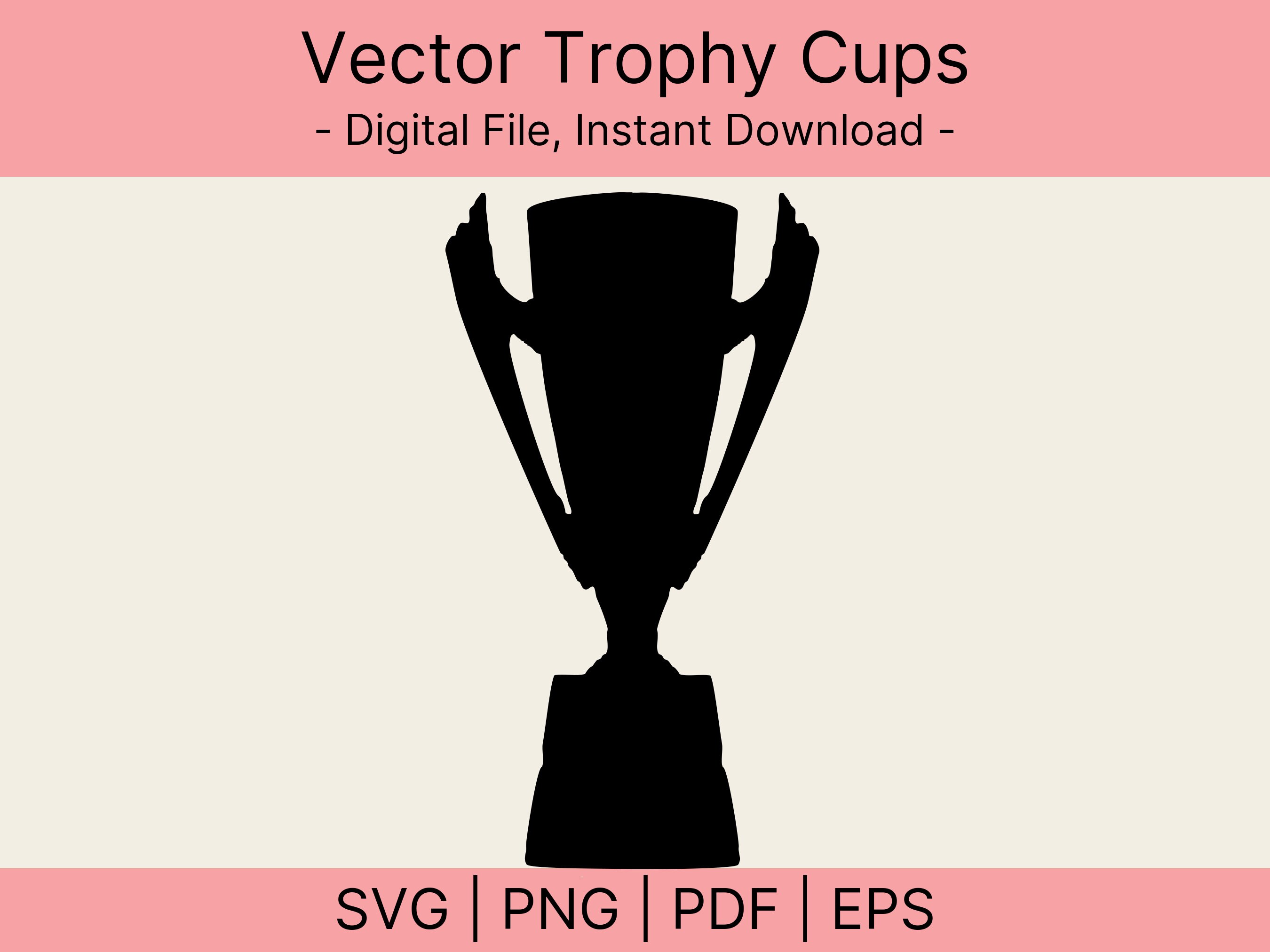 Trophies Cup Bundle, Award Icons, Medals Svg, Trophy Svg, Vector Cut ...